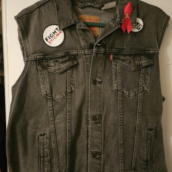 Levi's | Jackets & Coats | Nwt Levis X Act Up Pride Collectiom Gray ...